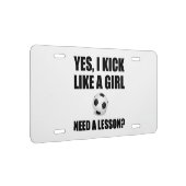 Like A Girl Soccer License Plate | Zazzle