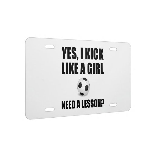 Like A Girl Soccer License Plate | Zazzle