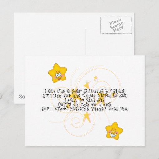 like a star shining brightly postcard | Zazzle
