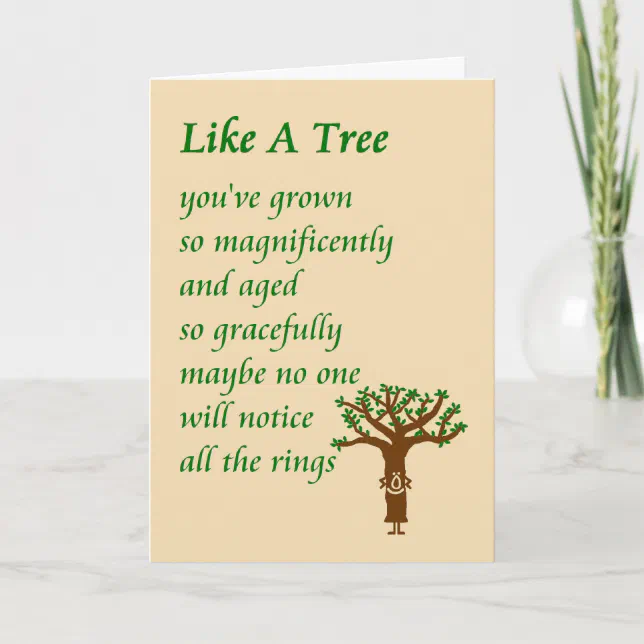 Like A Tree - The Birthday Card | Zazzle