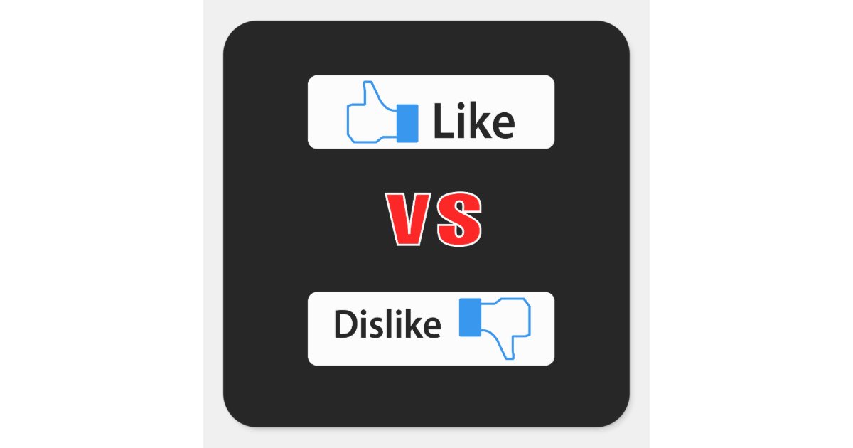 Like and dislike - sticker | Zazzle