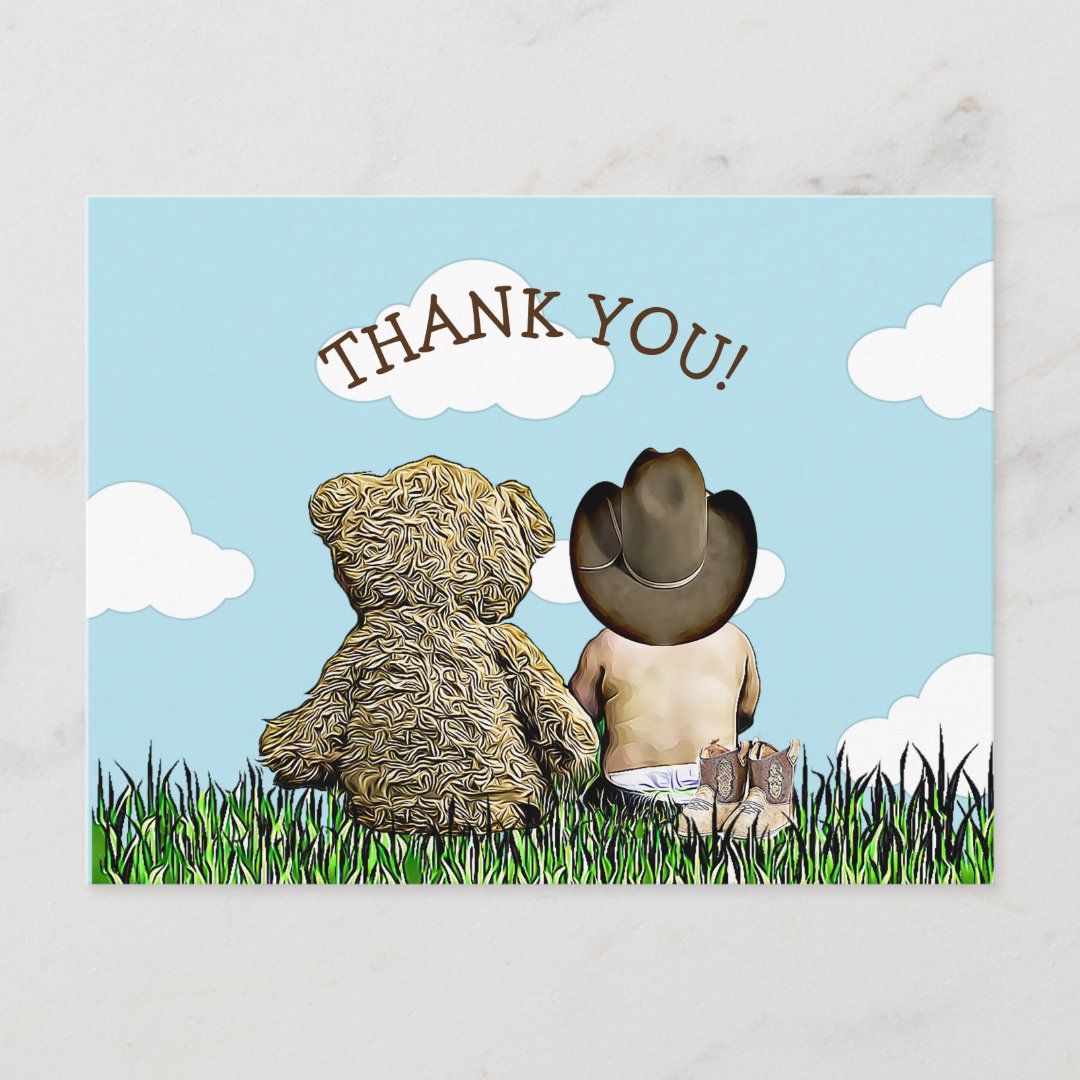 Lil Cowboy Thank You Notes | Zazzle