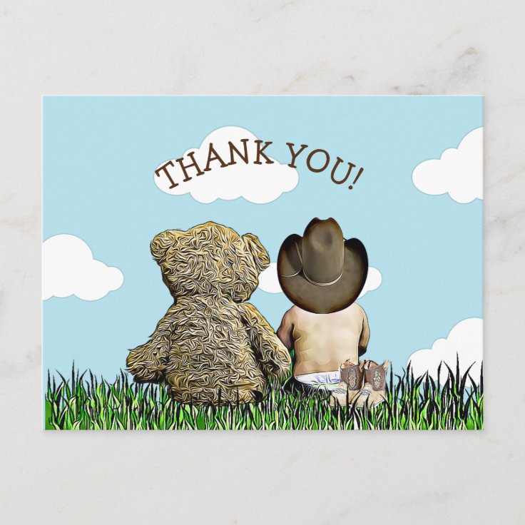 Lil Cowboy Thank You Notes | Zazzle