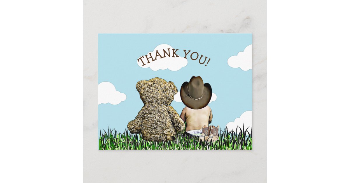 Lil Cowboy Thank You Notes | Zazzle