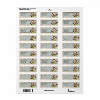 Lil Cute Monkey Address Labels | Zazzle