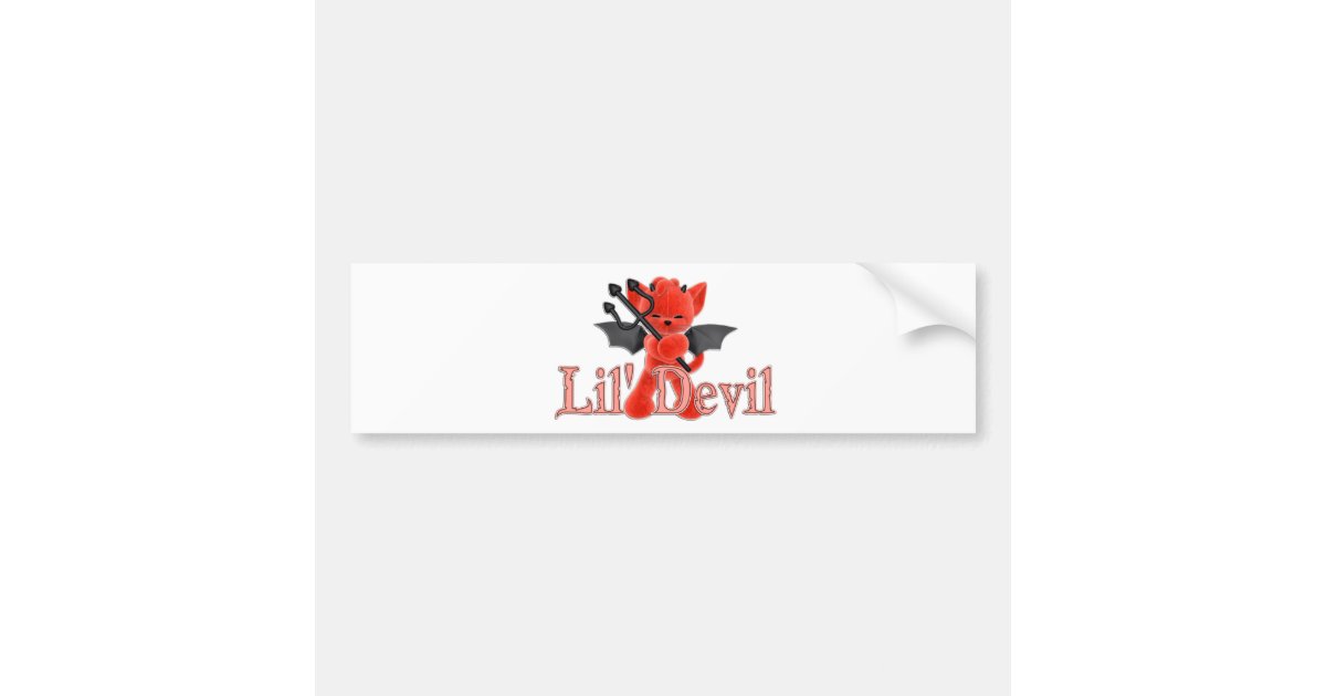 Lil' Devil Bumper Sticker | Zazzle