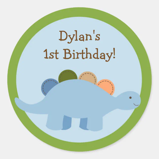 Lil Dino Dinosaur Boys Envelope Seals Stickers | Zazzle