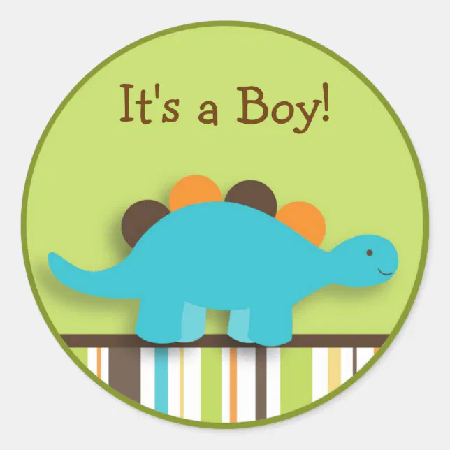 Lil Dino Dinosaur Stickers Envelope Seals | Zazzle