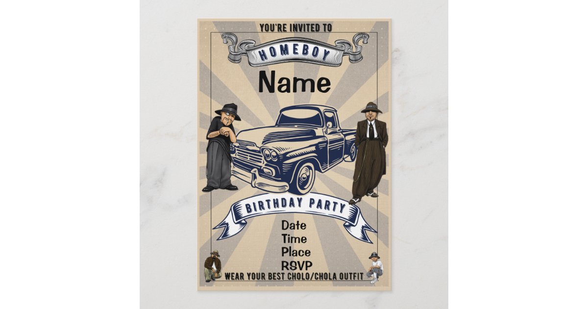 Lil Homies Chicanas Party Invitation 90s Theme | Zazzle