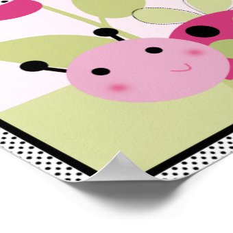 Lil Ladybug with Polka Dots #2 Nursery Art Poster | Zazzle