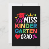 Lil Miss Kindergarten Grad Prek Graduation Invitation | Zazzle