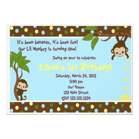 Lil Monkey Invitation | Zazzle.com
