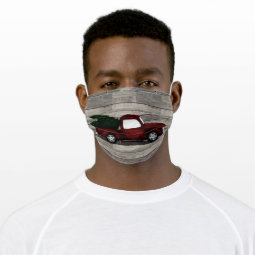 Lil Red Truck Adult Cloth Face Mask | Zazzle