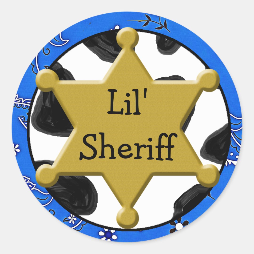 Lil Sheriff Badge Sticker | Zazzle