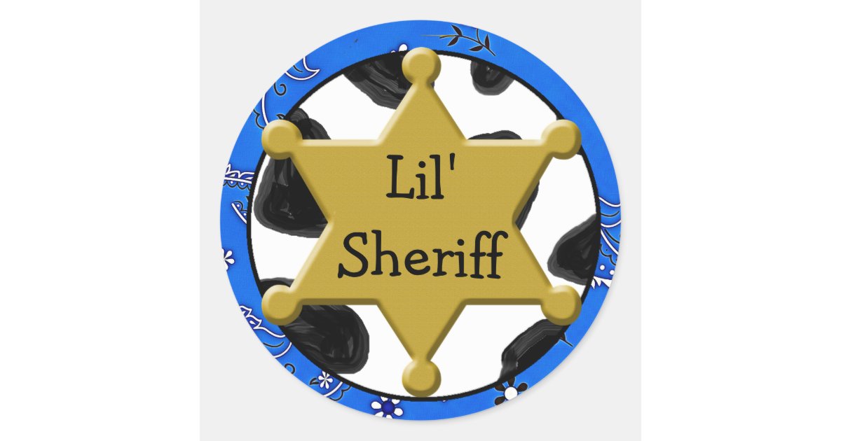 Lil Sheriff Badge Sticker | Zazzle