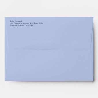 Lilac and Periwinkle Wildflower Wedding Invitation Envelope | Zazzle