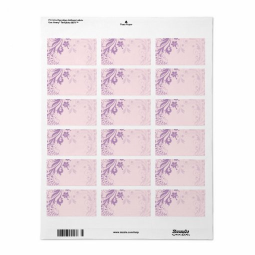Lilac Blush Floral Wedding Blank Address Label | Zazzle