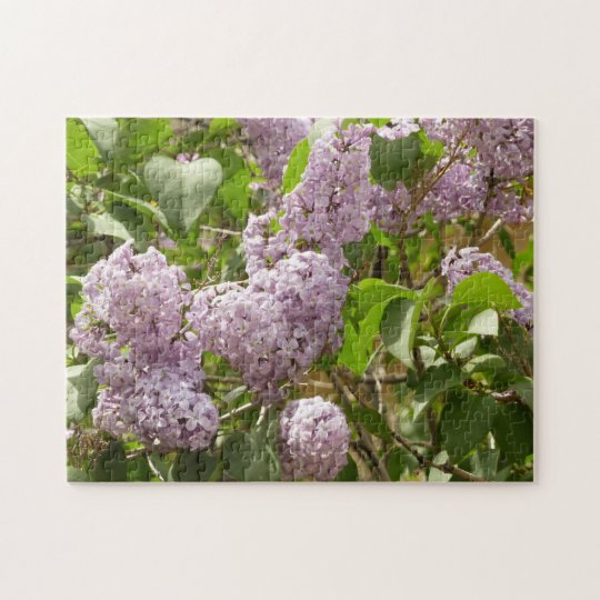 Lilac Bush Beautiful Purple Spring Flowers Jigsaw Puzzle | Zazzle.com
