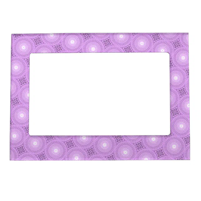 Lilac circles pattern magnetic frame | Zazzle