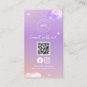 Lilac Connect With Us Social Media QR Code Business Card | Zazzle