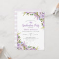 Lilac Floral Graduation Party Invitation | Zazzle