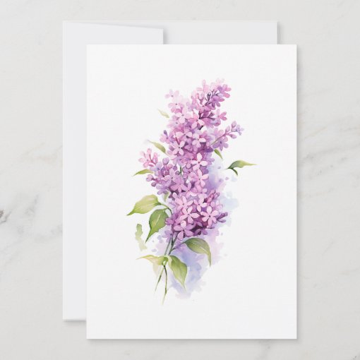 Lilac Floral Watercolor Christian Bible Wedding Invitation | Zazzle