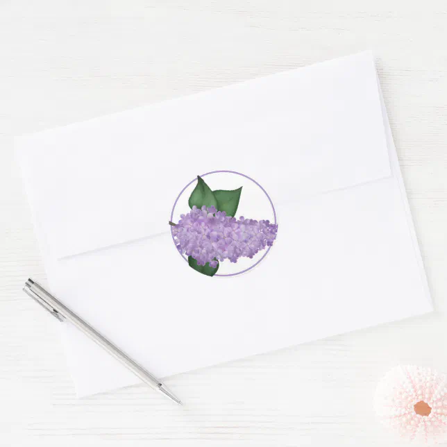 Lilac Flower Stickers | Zazzle