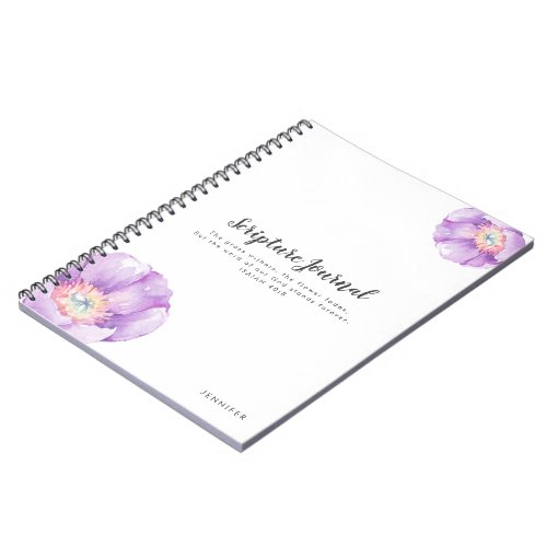 Lilac Flowers Personalized Scripture Journal | Zazzle