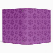 Lilac purple dog paw print pattern binder | Zazzle