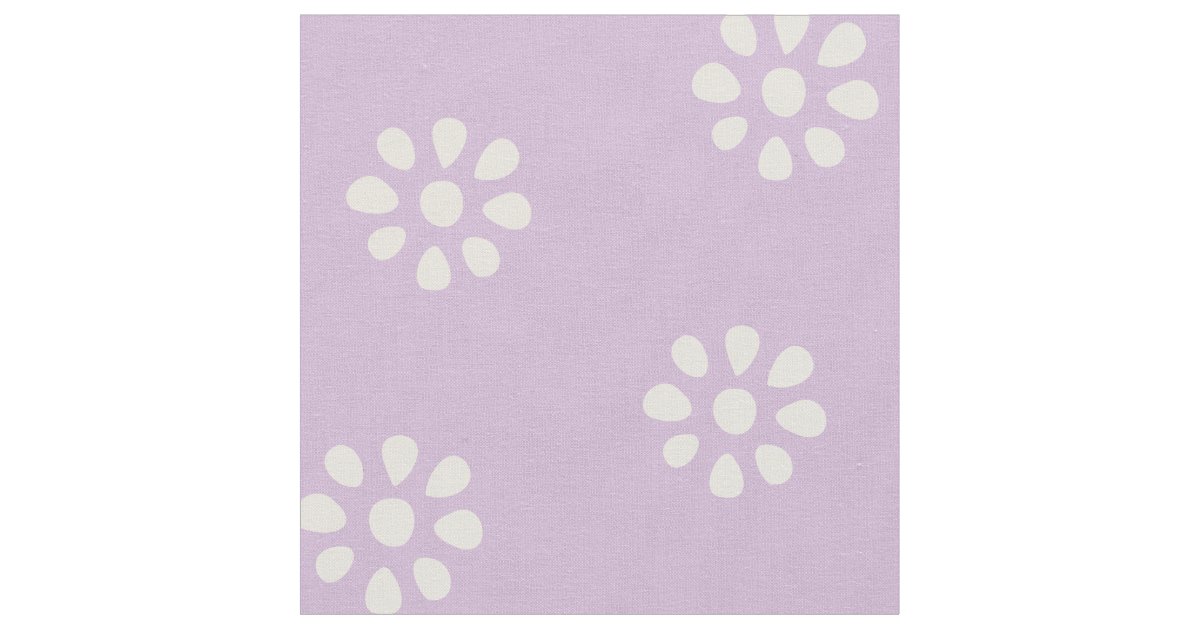 Lilac Purple Flowers Boho Aesthetic Pattern Fabric | Zazzle