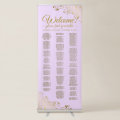 Lilac Purple & Gold Alphabetical Seating Chart Retractable Banner | Zazzle