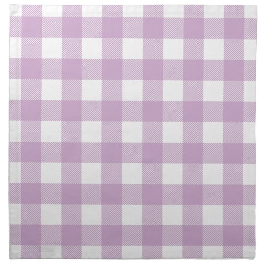 Lilac Purple Preppy Buffalo Check Plaid Napkin | Zazzle.com