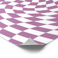 Lilac Purple Wedding Collection Check Checkered Poster | Zazzle
