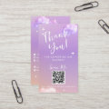 Lilac Thank You For Your Order QR Code Insert | Zazzle