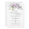 Lilacs Greenery Script Wedding Invitation Purple | Zazzle