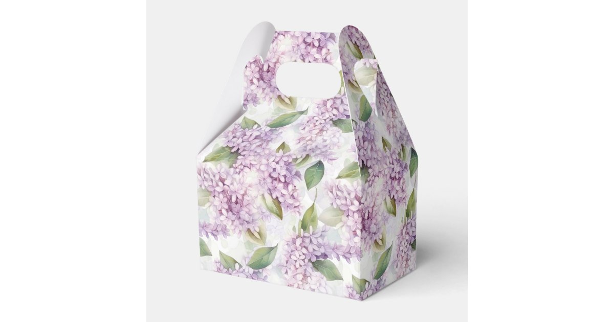 Lilacs Print Party Treat Box | Zazzle