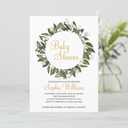 Lilies Baby Shower Invitation | Zazzle