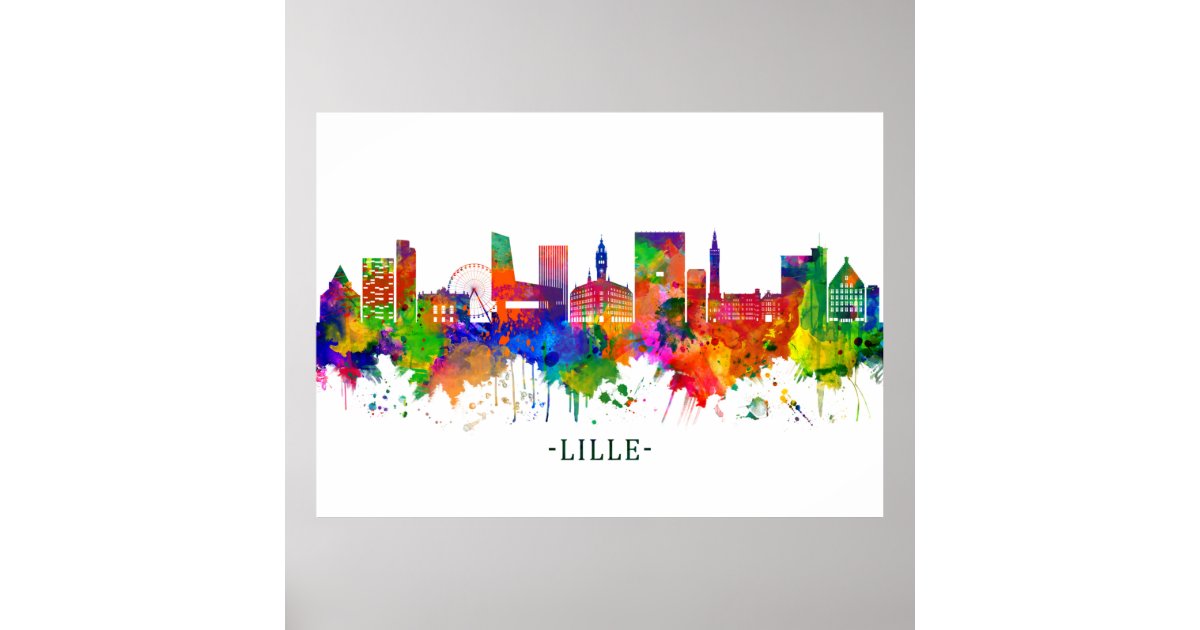 Lille France Skyline Poster | Zazzle