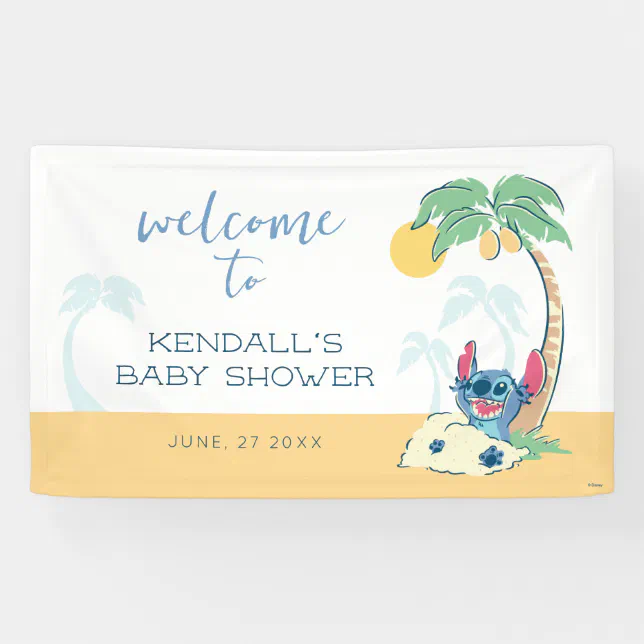 Lilo and Stitch Baby Shower Welcome Banner | Zazzle