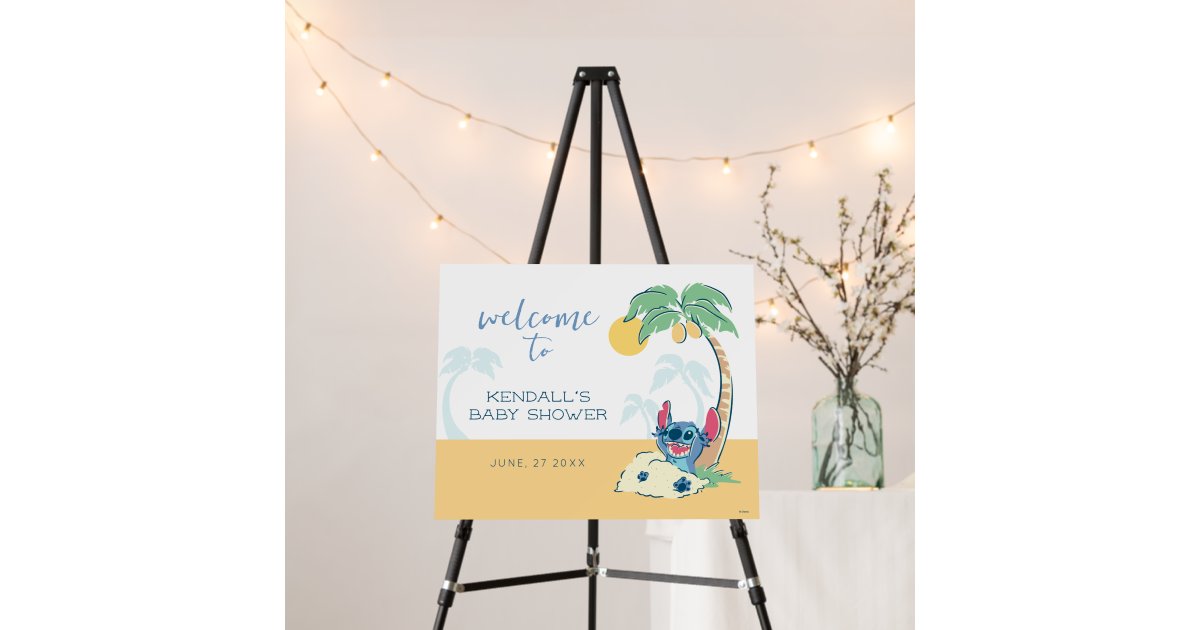 Lilo and Stitch Baby Shower Welcome Sign | Zazzle