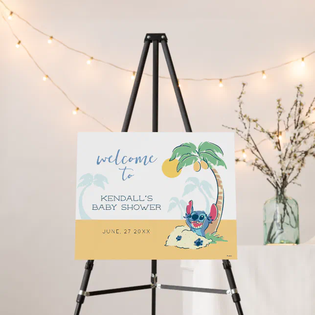 Lilo and Stitch Baby Shower Welcome Sign | Zazzle