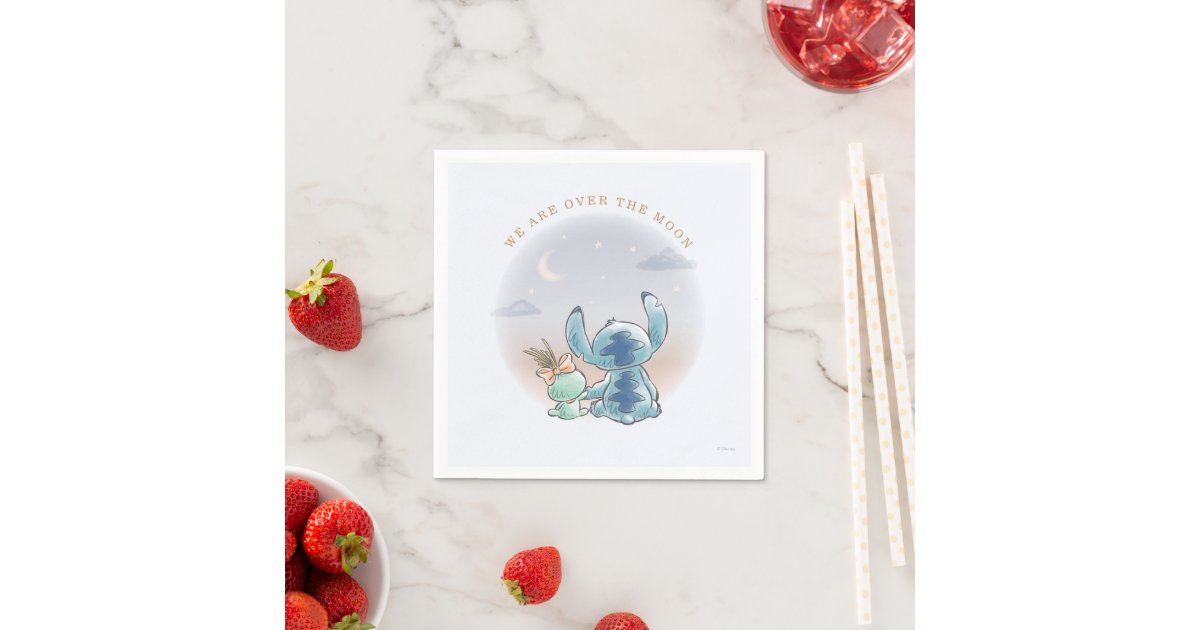 Lilo and Stitch | Over the Moon - Boy Baby Shower Napkins | Zazzle