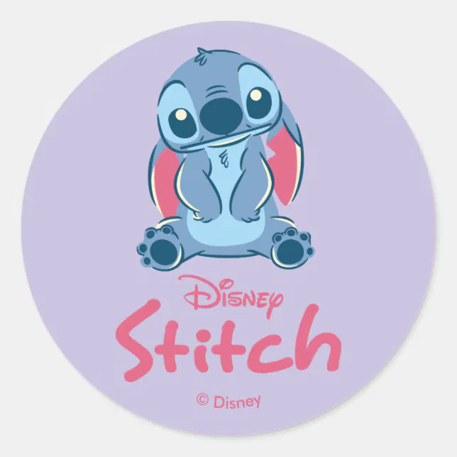 Lilo & Stitch: Stitch Classic Round Sticker | Zazzle