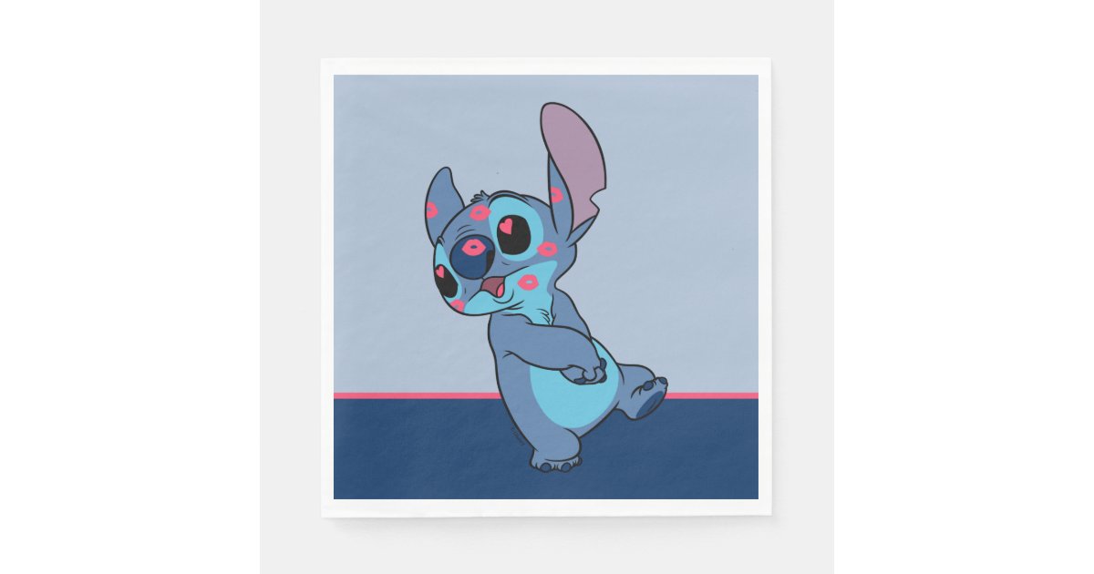 Lilo & Stitch | Stitch Valentine Kisses Napkins | Zazzle