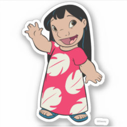 Lilo Waving Sticker | Zazzle