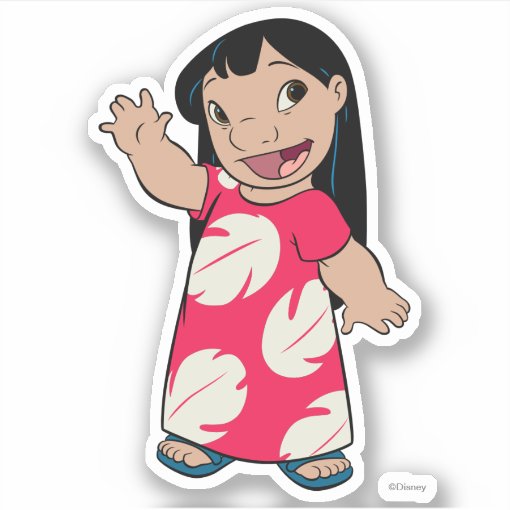 Lilo Waving Sticker | Zazzle