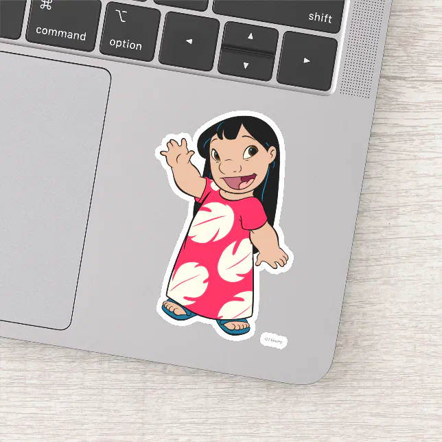 Lilo Waving Sticker | Zazzle