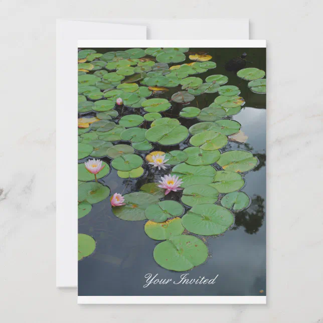Lily Pads "Your Invited" Invitation | Zazzle