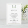 Lily Valley Crest Calligraphy Formal Wedding Invitation | Zazzle