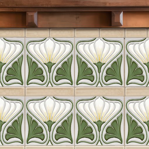 Lily Wall Decor Art Nouveau Art Deco Ceramic Tile | Zazzle